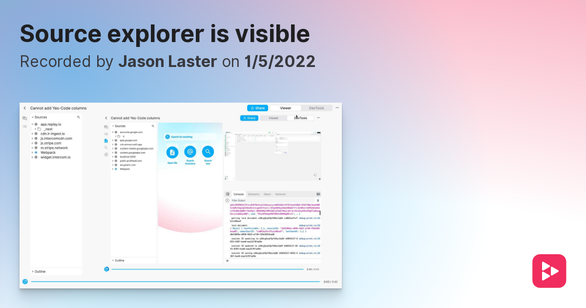 Source explorer is visible